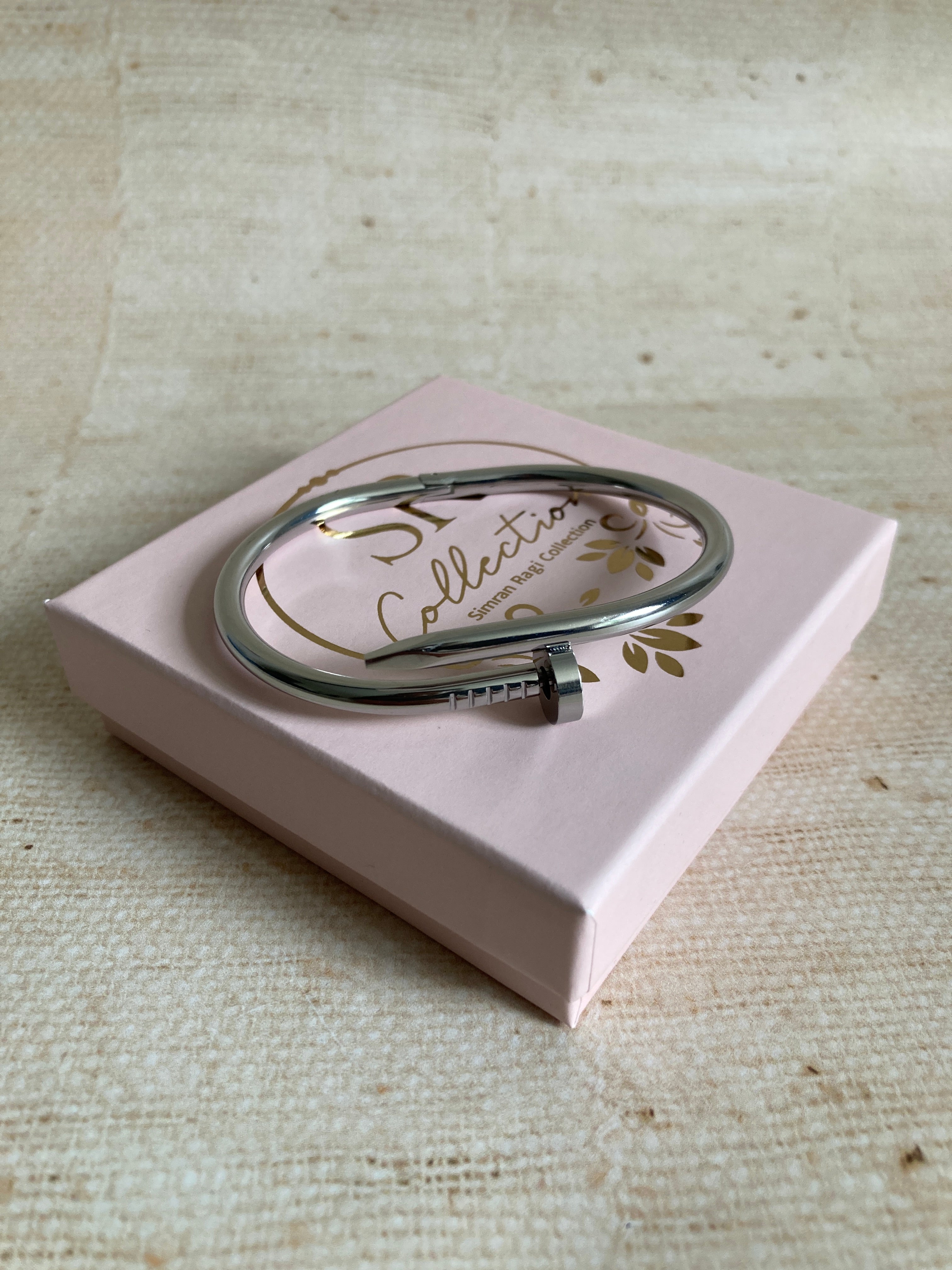 Silver Nail Bangle/Bracelet (ST831) – Simran Ragi Collection